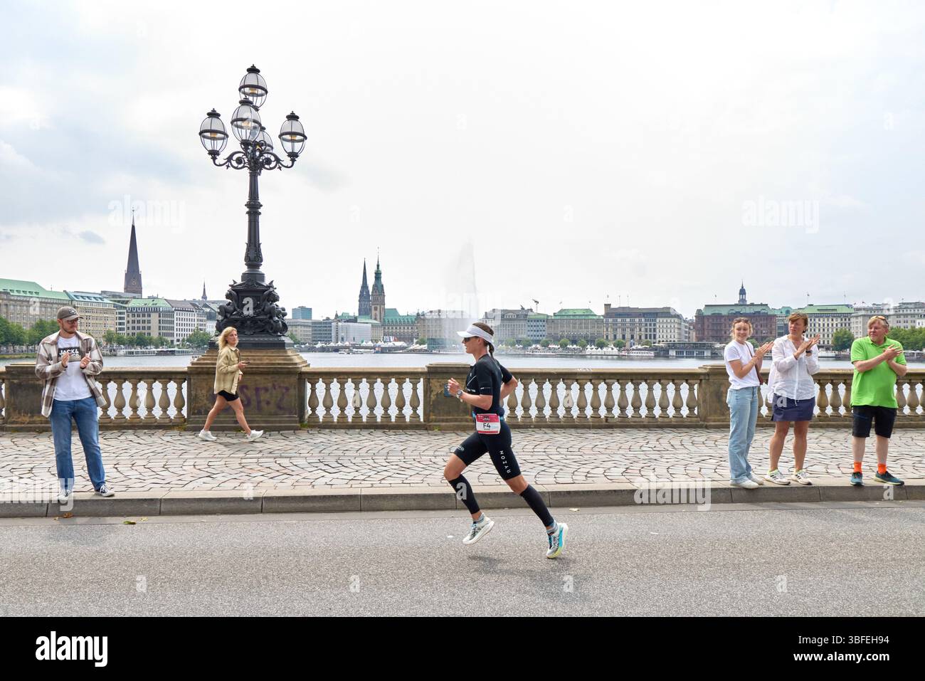 01 June 2025, Hamburg: Triathlon: Ironman, European Championship, women ...