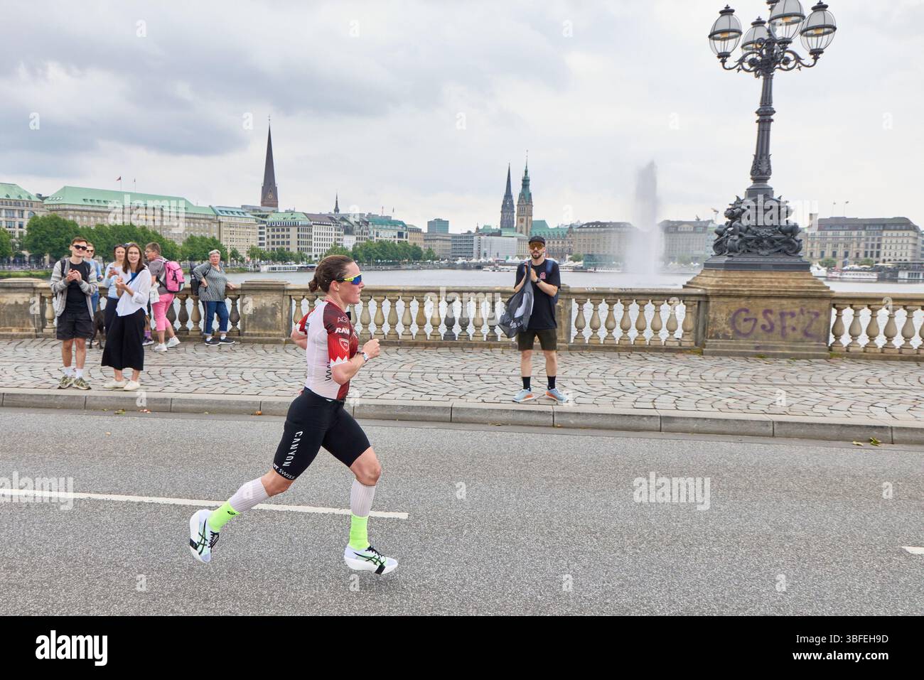 01 June 2025, Hamburg: Triathlon: Ironman, European Championship, women ...