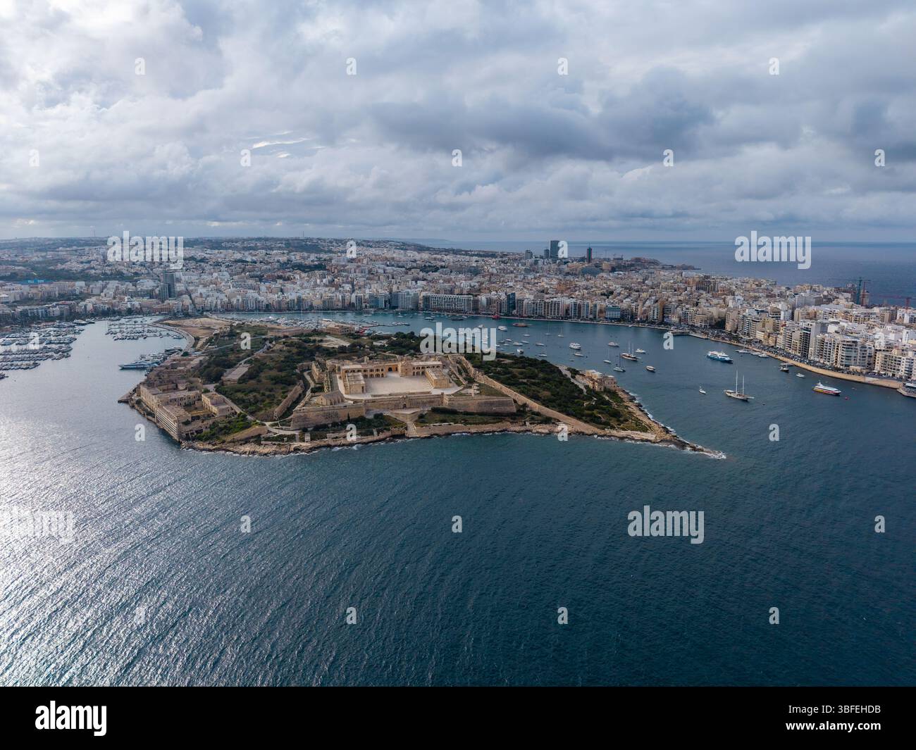Valetta in malta drone hi-res stock photography and images - Alamy