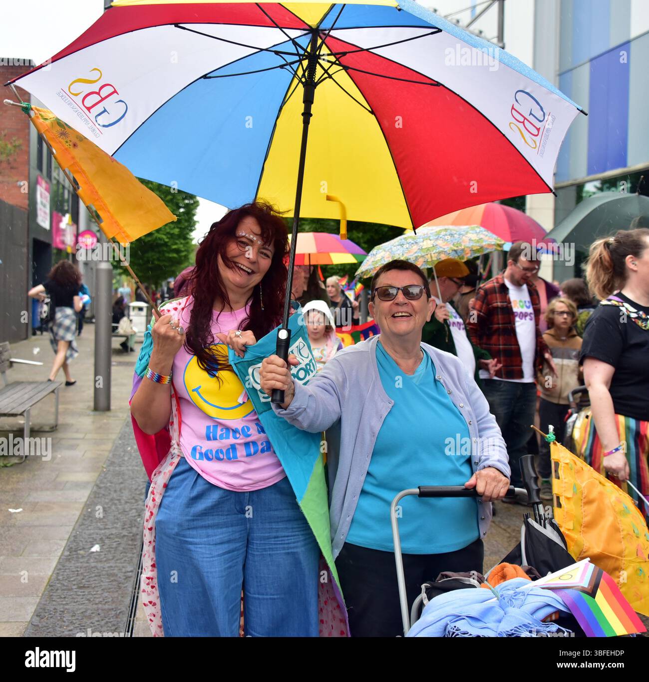 Stockport, UK, 1st June, 2025. Stockport Pride parade, celebrating ...