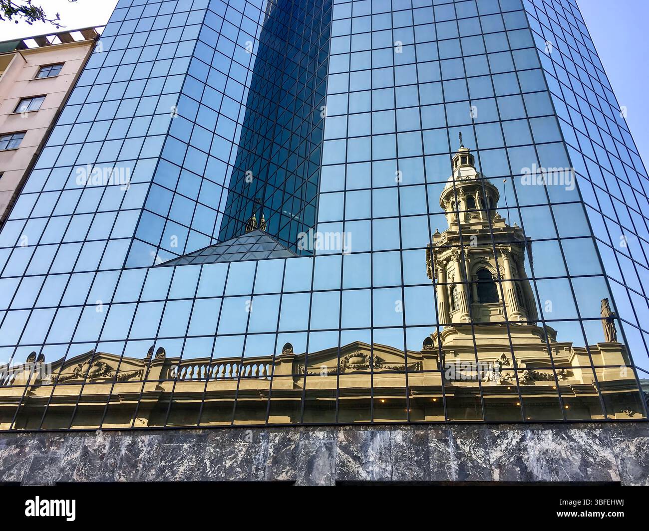 Santiago, Chile: Reflection of neoclassical architecture of Santiago ...