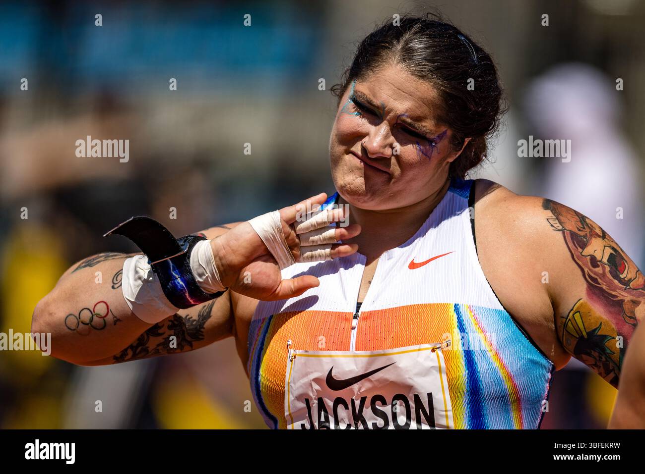 01 June 2025, Saxony, Dresden: Athletics, international meeting Golden ...