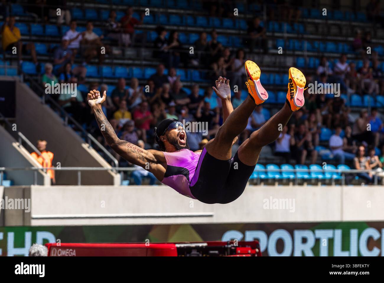 01 June 2025, Saxony, Dresden: Athletics, international meeting Golden ...
