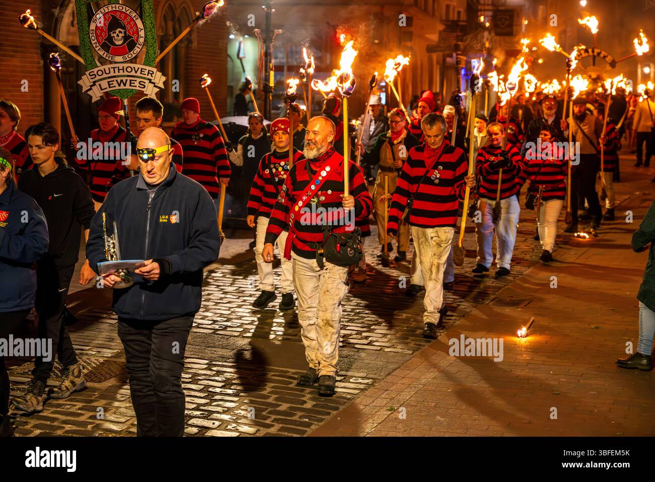 Members Of The Seven Bonfire Societies Of Lewes Take Part In A ...