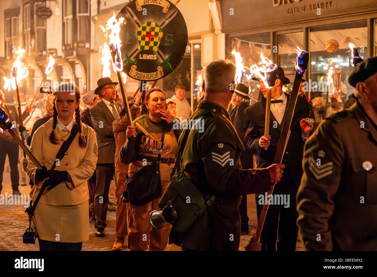 Members Of The Seven Bonfire Societies Of Lewes Take Part In A ...