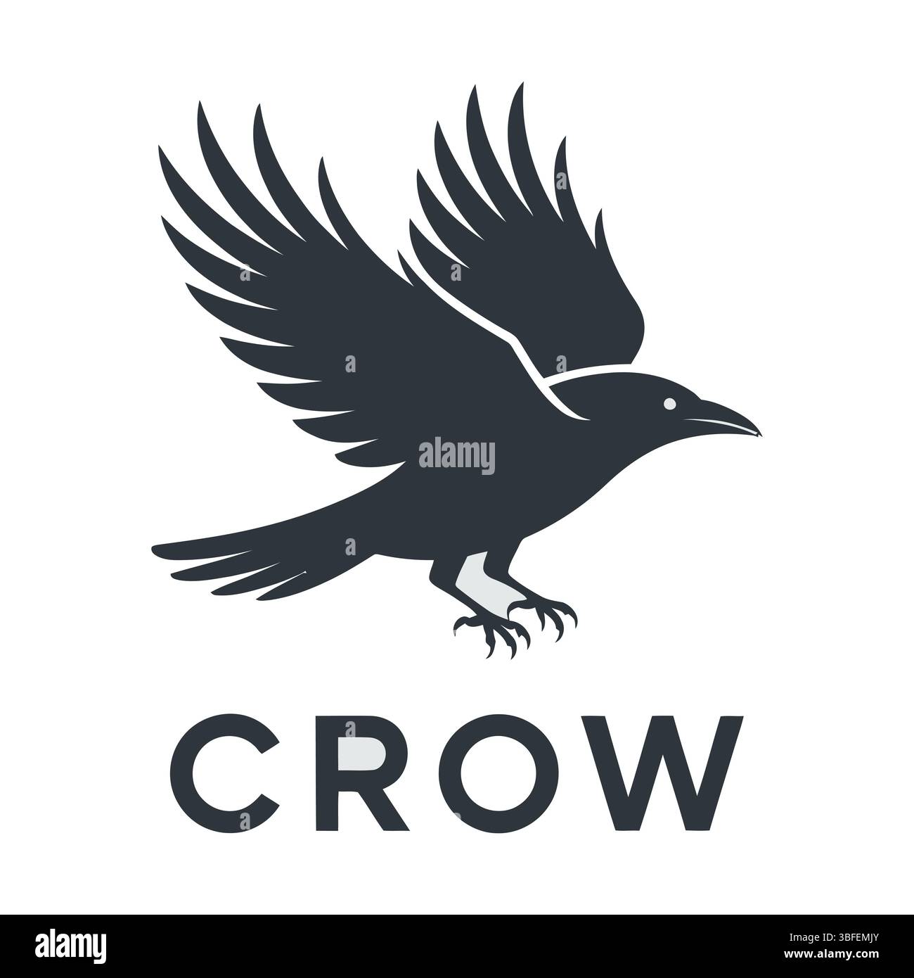 Majestic crow logo hi-res stock photography and images - Alamy