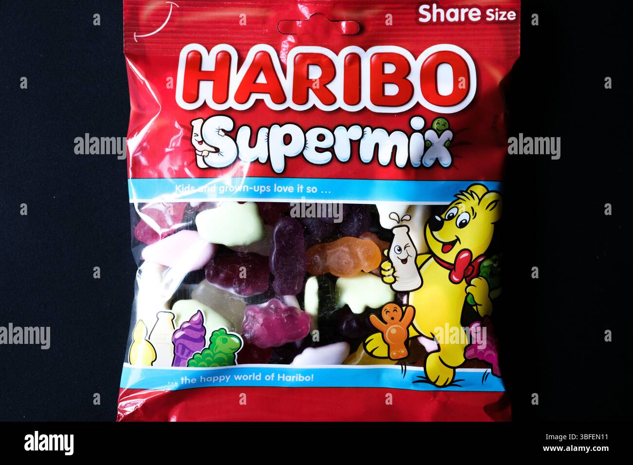 London UK, June 01 2025, Packet Of Haribo Creamy Smooth Texture ...