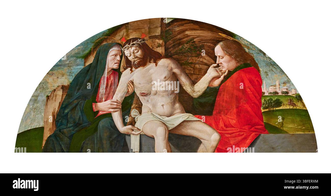 Cristo in pietà con la Madonna e S. Giovanni Evangelista - olio su tela ...