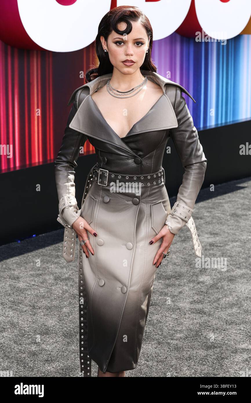 INGLEWOOD, LOS ANGELES, CALIFORNIA, USA - MAY 31: American actress Jenna Ortega wearing Markgong ...