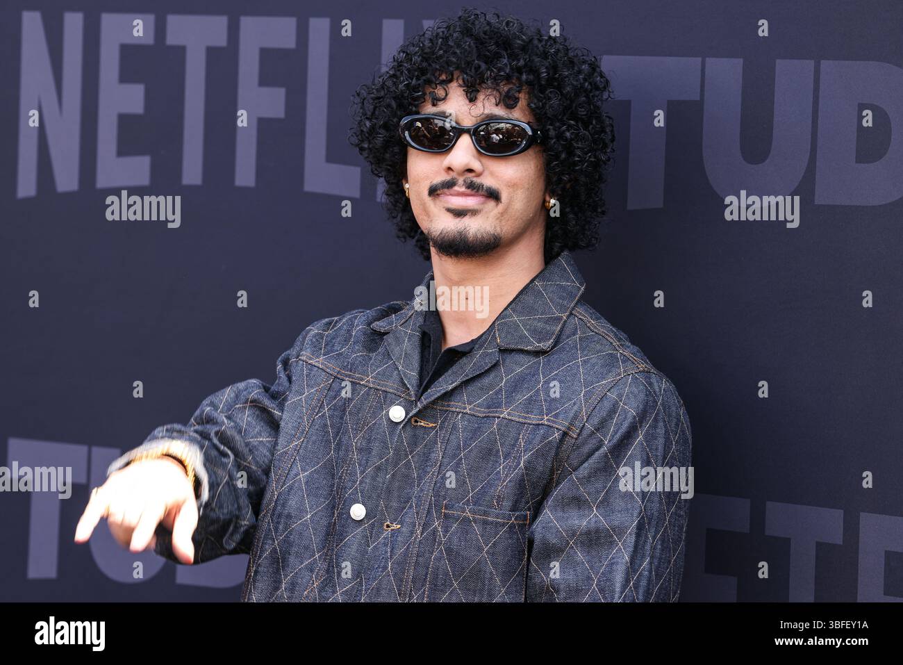 INGLEWOOD, LOS ANGELES, CALIFORNIA, USA - MAY 31: Hanumankind arrives at the Netflix Tudum 2025 ...