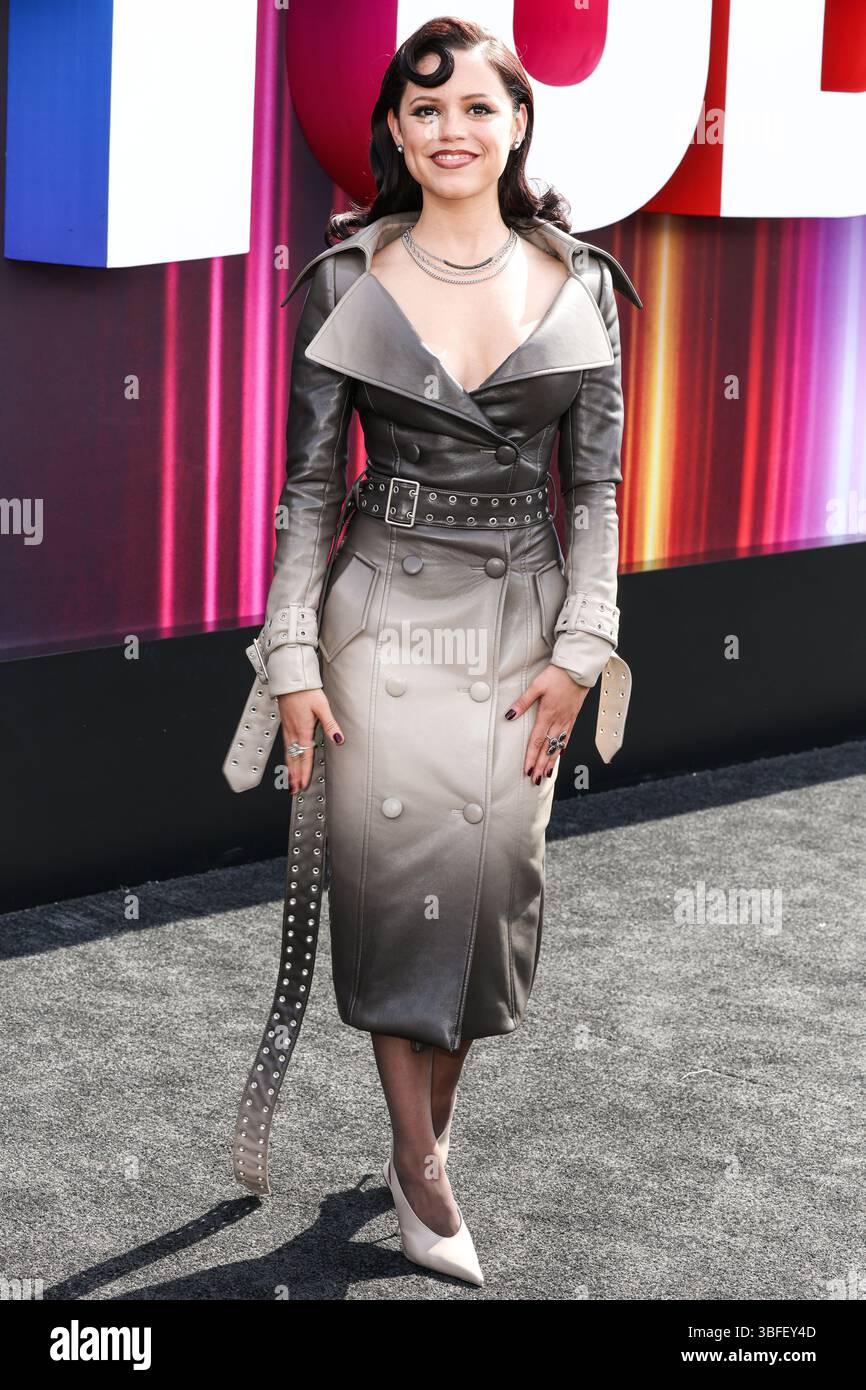 INGLEWOOD, LOS ANGELES, CALIFORNIA, USA - MAY 31: American actress Jenna Ortega wearing Markgong ...