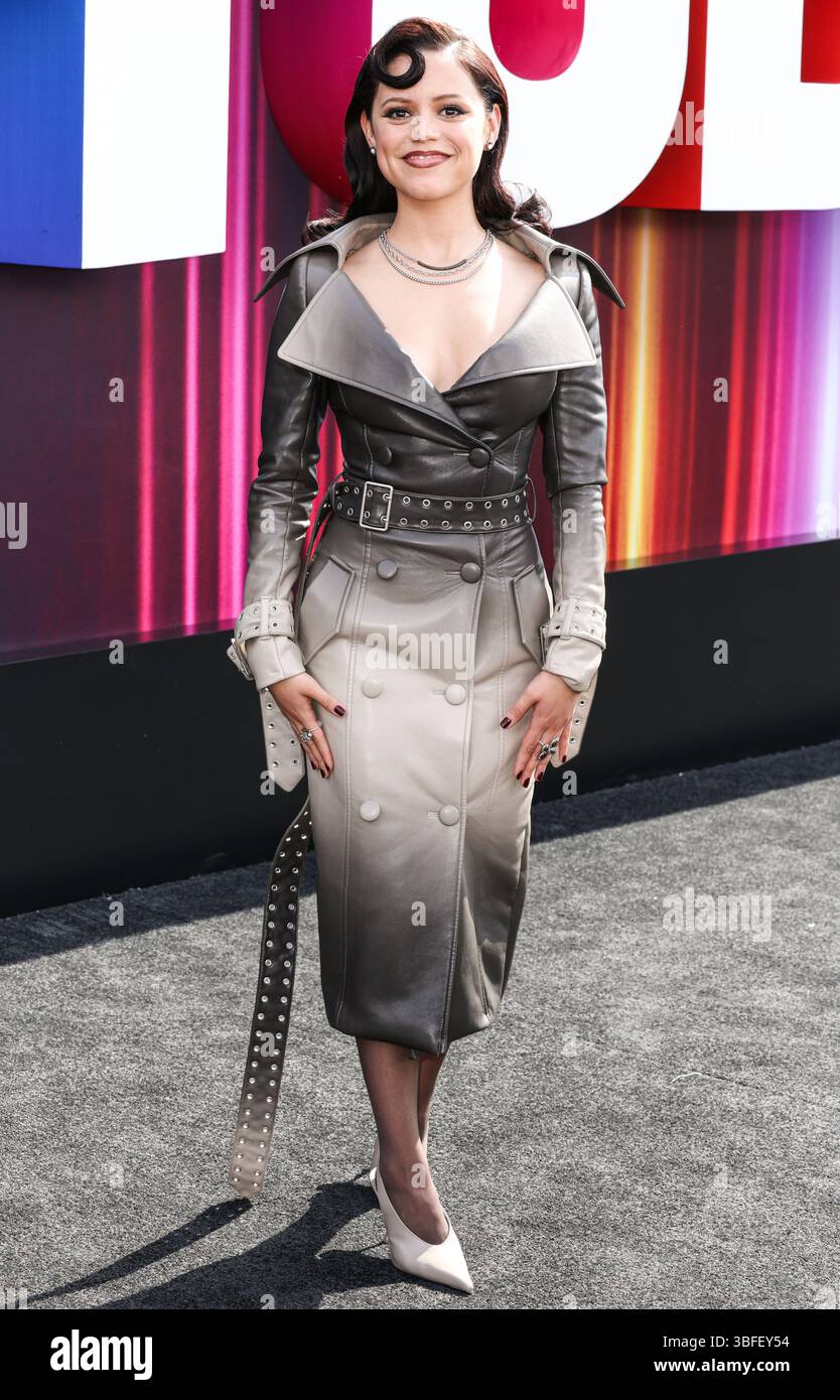 INGLEWOOD, LOS ANGELES, CALIFORNIA, USA - MAY 31: American actress Jenna Ortega wearing Markgong ...