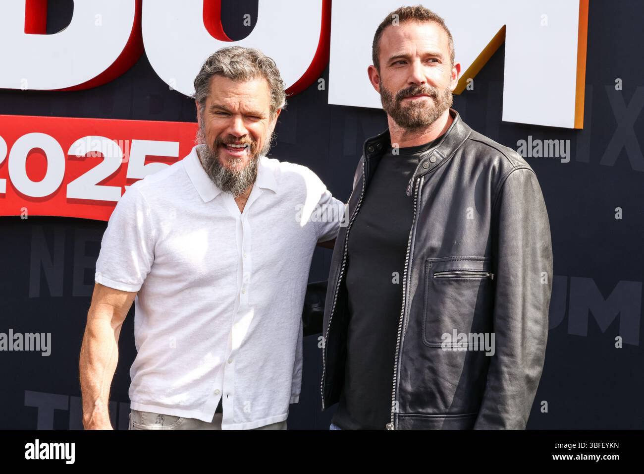INGLEWOOD, LOS ANGELES, CALIFORNIA, USA - MAY 31: Matt Damon and Ben Affleck arrive at the ...