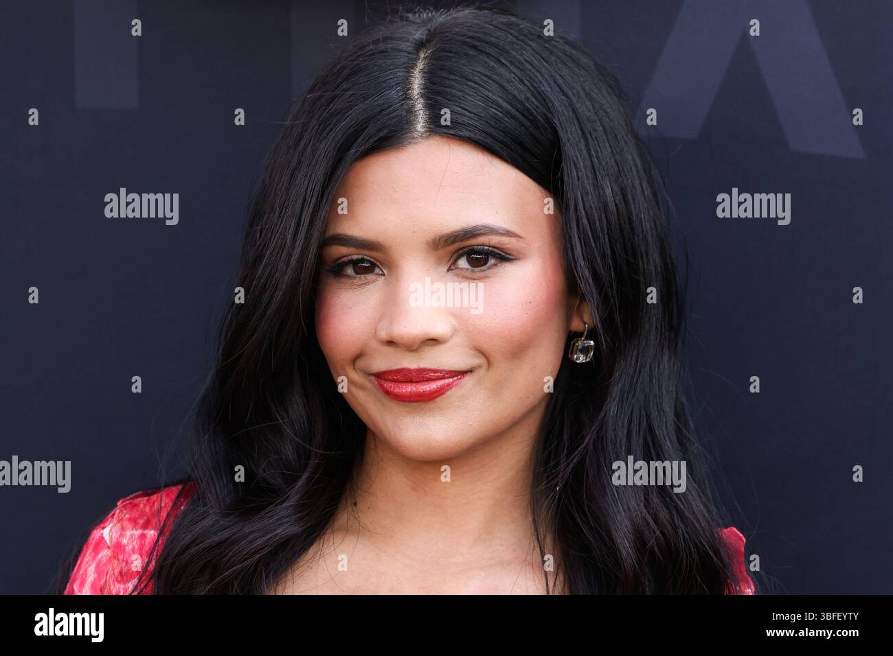 INGLEWOOD, LOS ANGELES, CALIFORNIA, USA - MAY 31: Nikki Rodriguez arrives at the Netflix Tudum ...