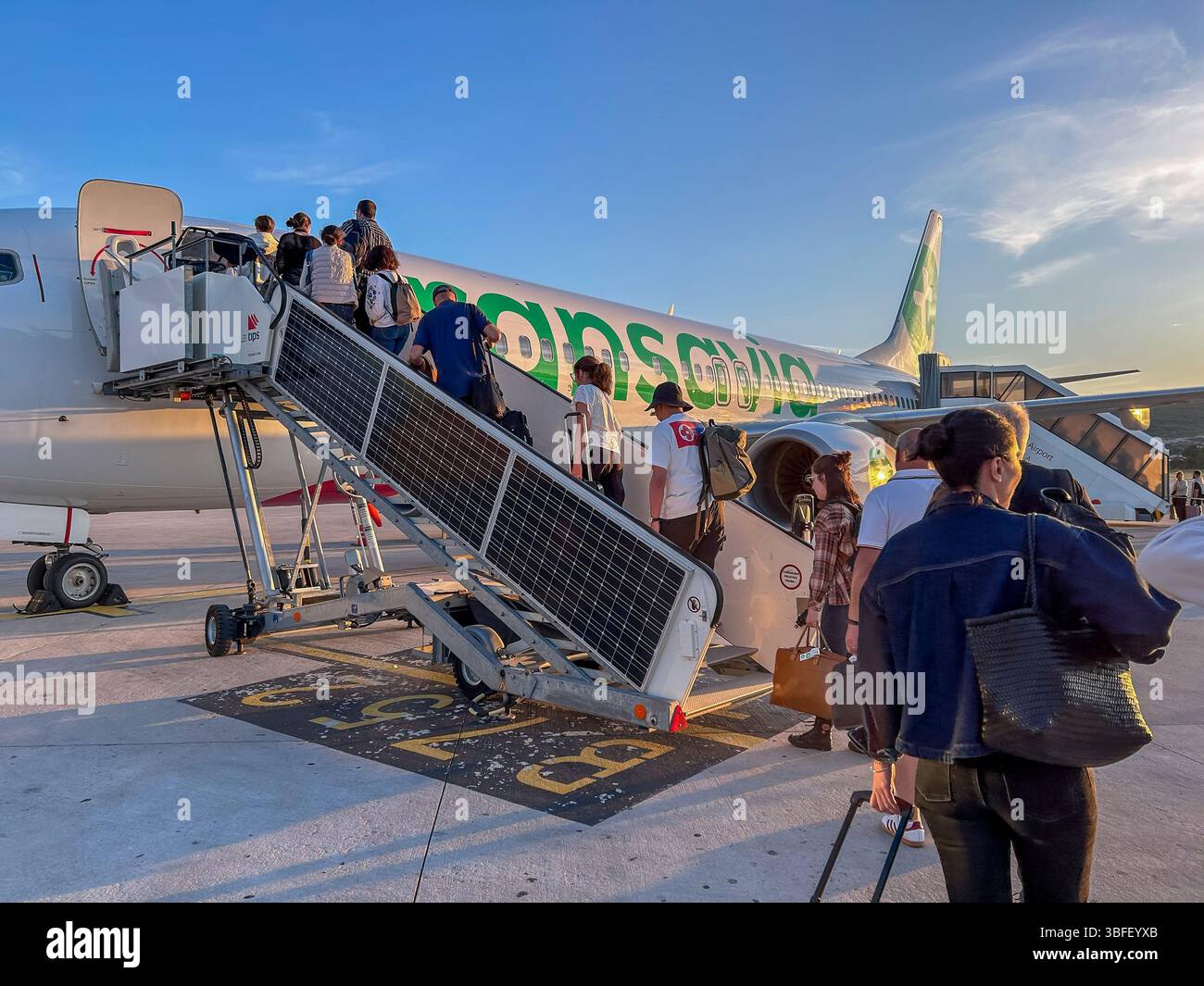 Split, Croatia, Crowd People, Tourists, Boarding Low Cost Airplane ...