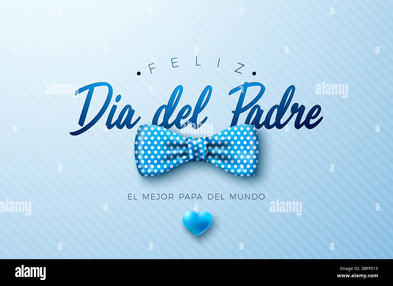 Happy Father's Day Greeting Card Design with Dotted Bow Tie and Heart ...