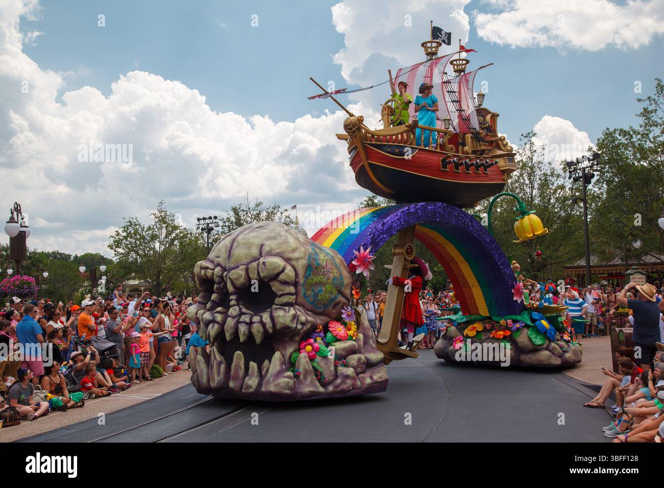 The Peter Pan Ship car at the Festival of Fantasy Parade at central ...