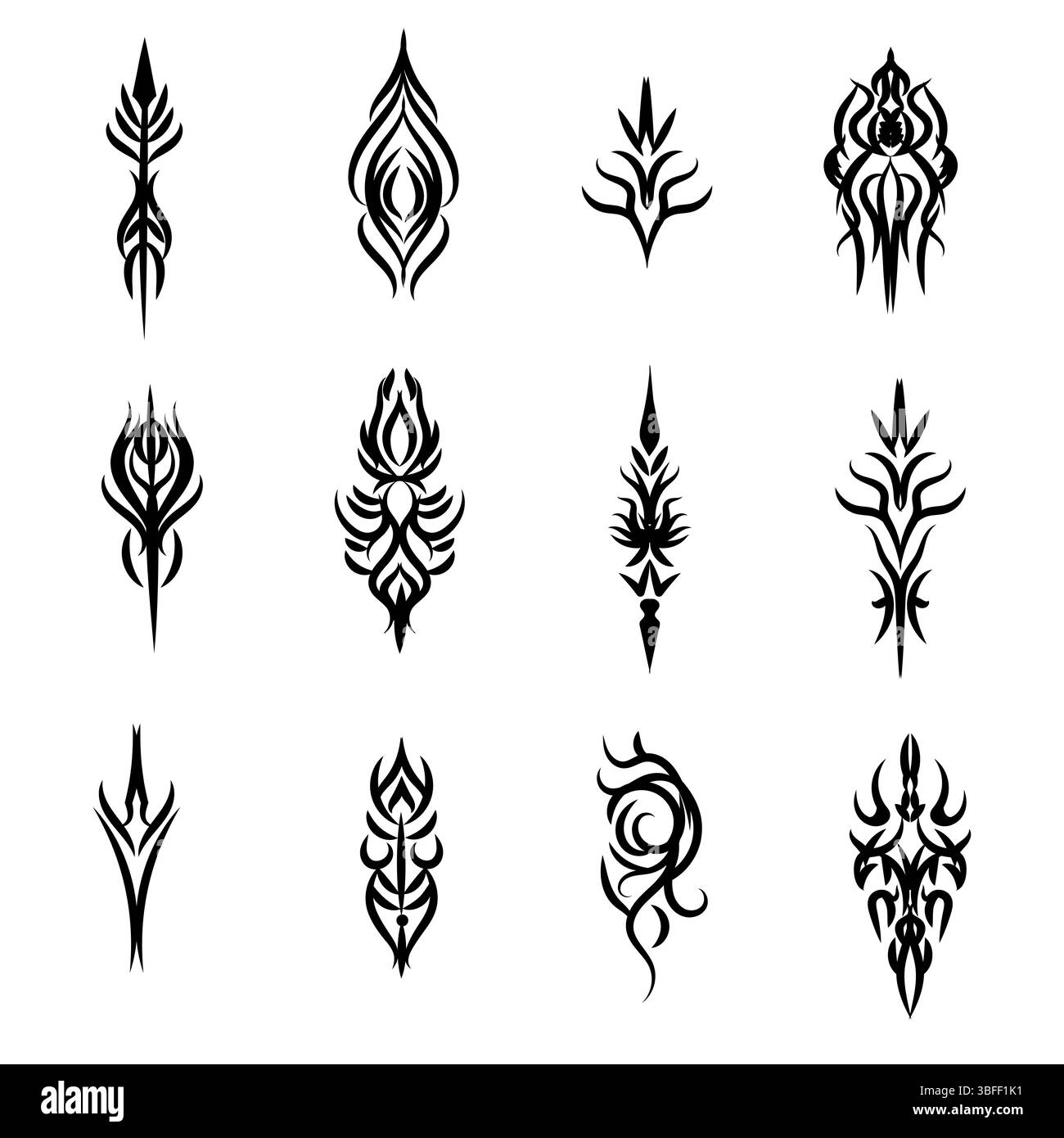 Swirling backdrop of elements Cut Out Stock Images & Pictures - Alamy