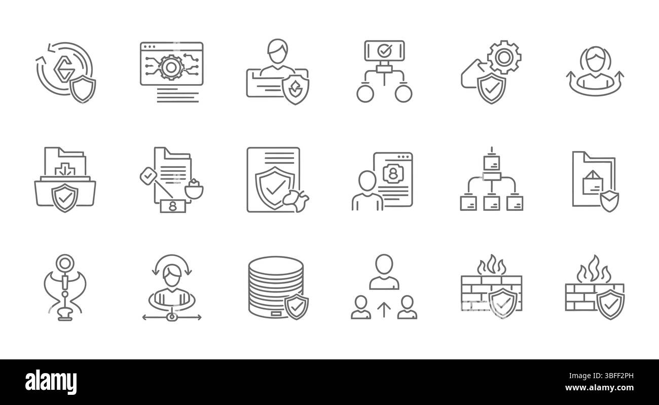 Data integrity icon vector vectors Black and White Stock Photos ...