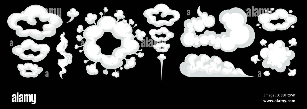 White cartoon clouds circle motion hi-res stock photography and images ...