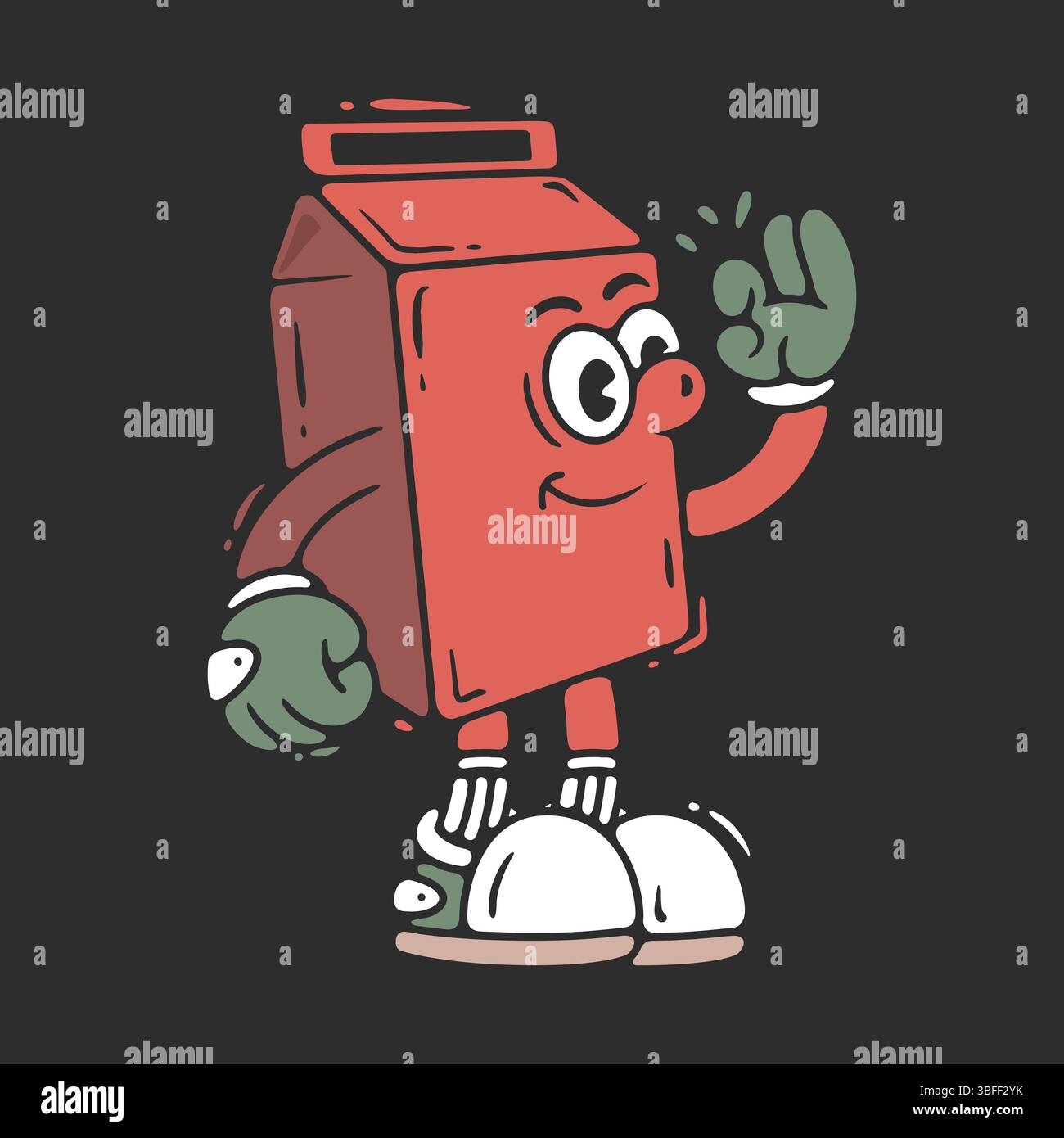 An adorable, smiling milk carton mascot giving an OK symbol, perfect ...