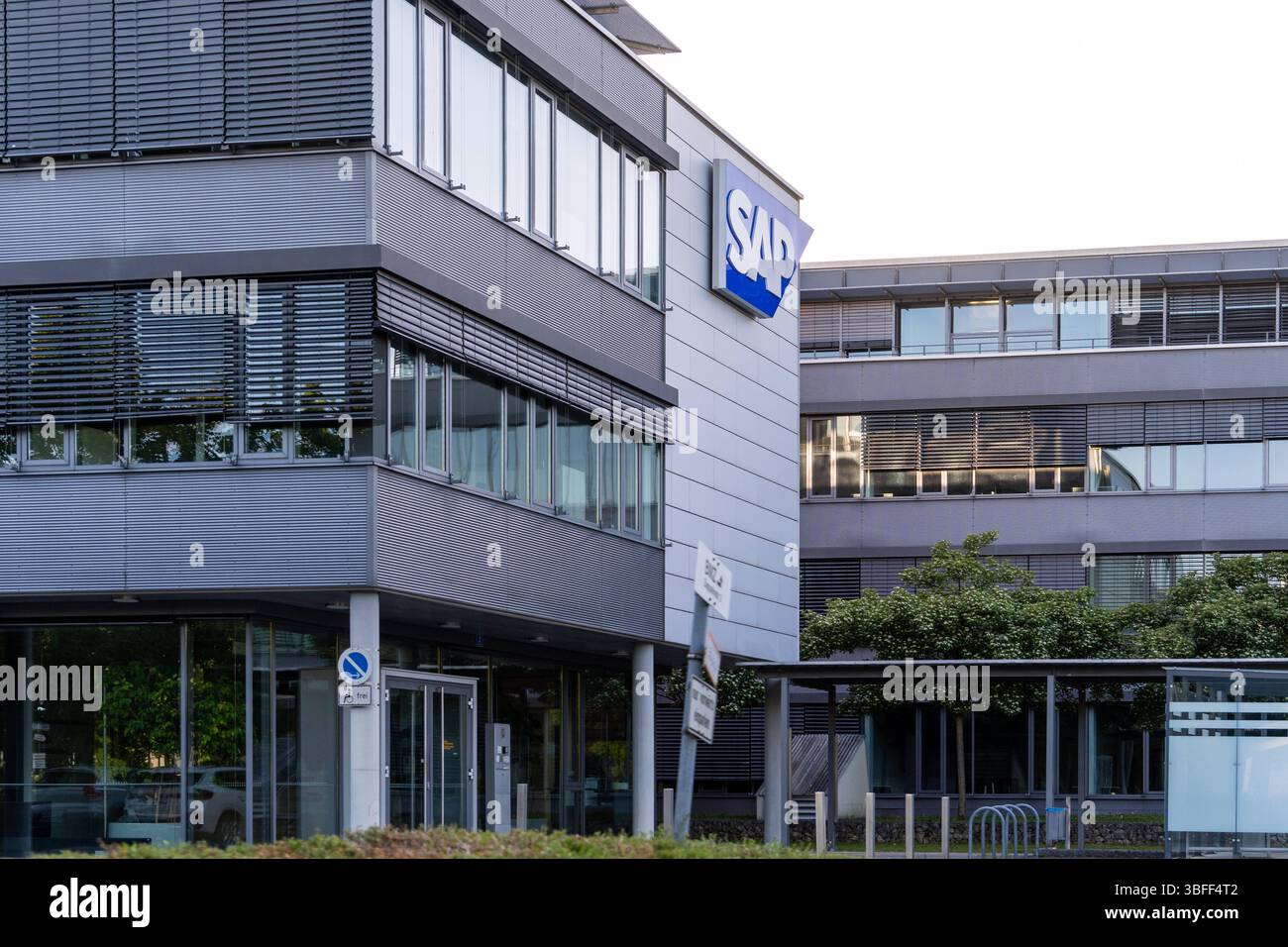 Hallbergmoos, Bavaria, Germany - 30 May 2025: The modern SAP building ...