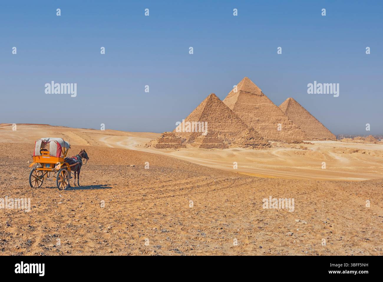 The Pyramids of Giza in Egypt Stock Photo - Alamy
