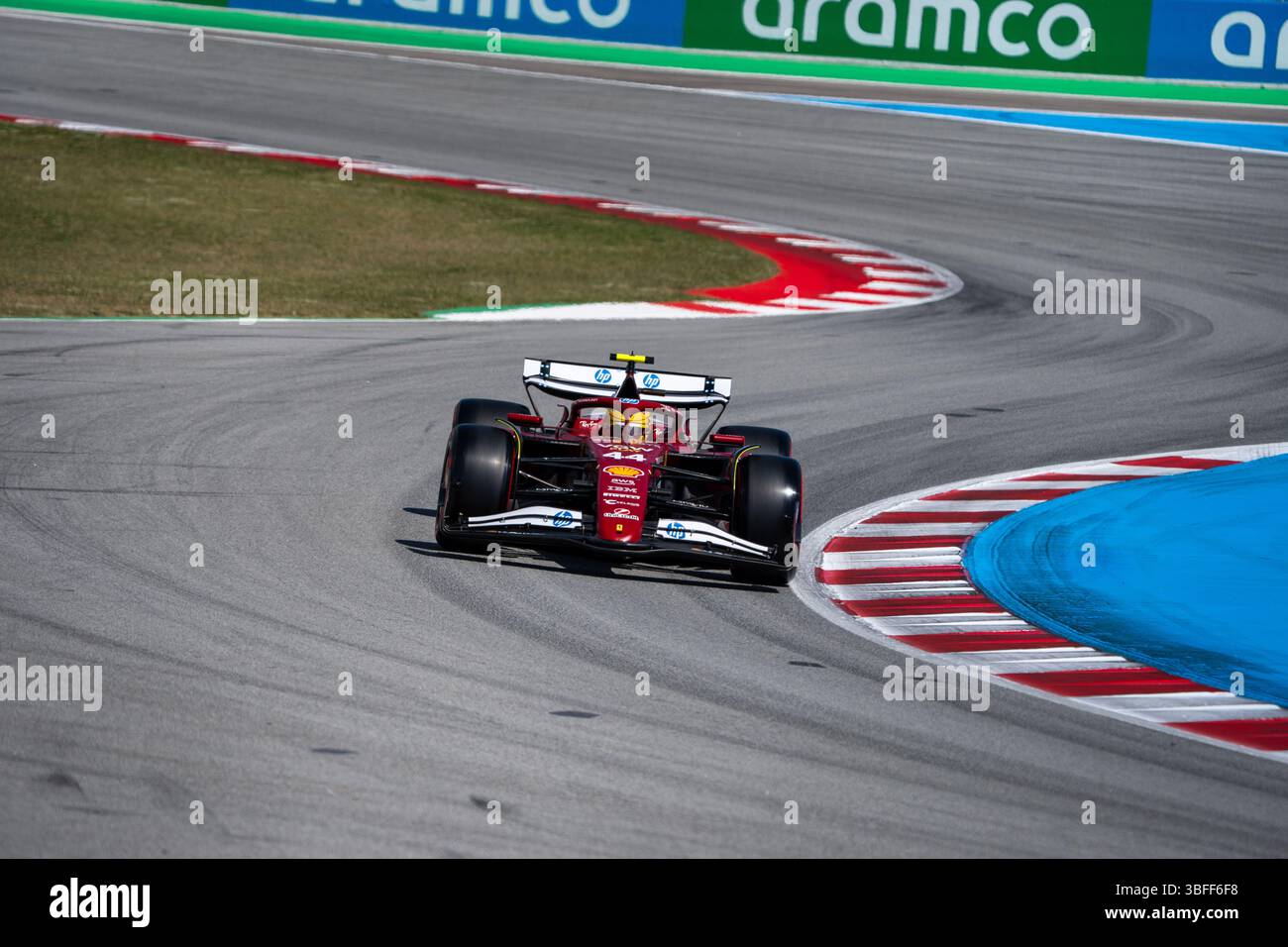 Scuderia Ferrari HP F1 Team's English driver Lewis Hamilton competes ...