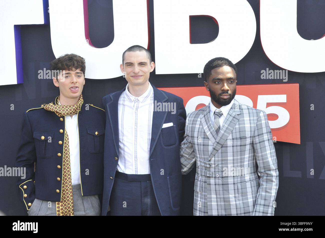 Los Angeles, Ca. 31st May, 2025. Noah Schnapp, Finn Wolfhard, Caleb McLaughlin at arrivals for ...