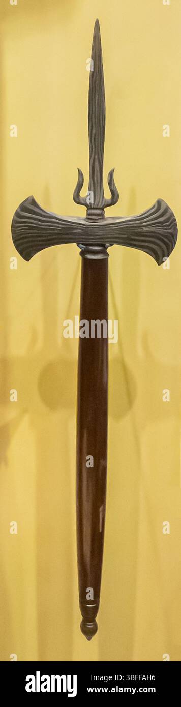 Wiro sableng, a lance with a sheath shaped as an axe. Used in royal ...