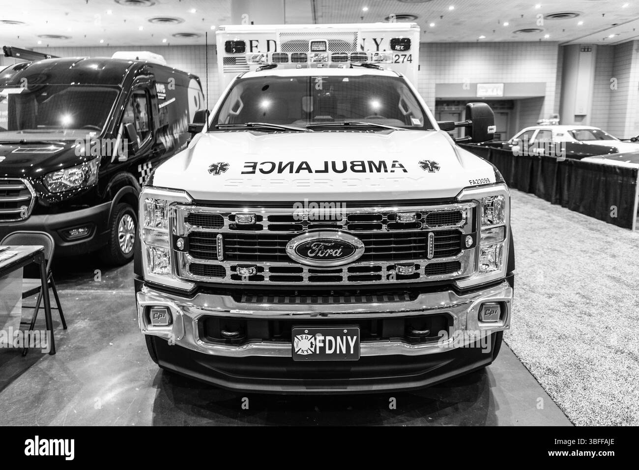 New York City, USA - March 27, 2024: Ford Ambulance FDNY car at New ...
