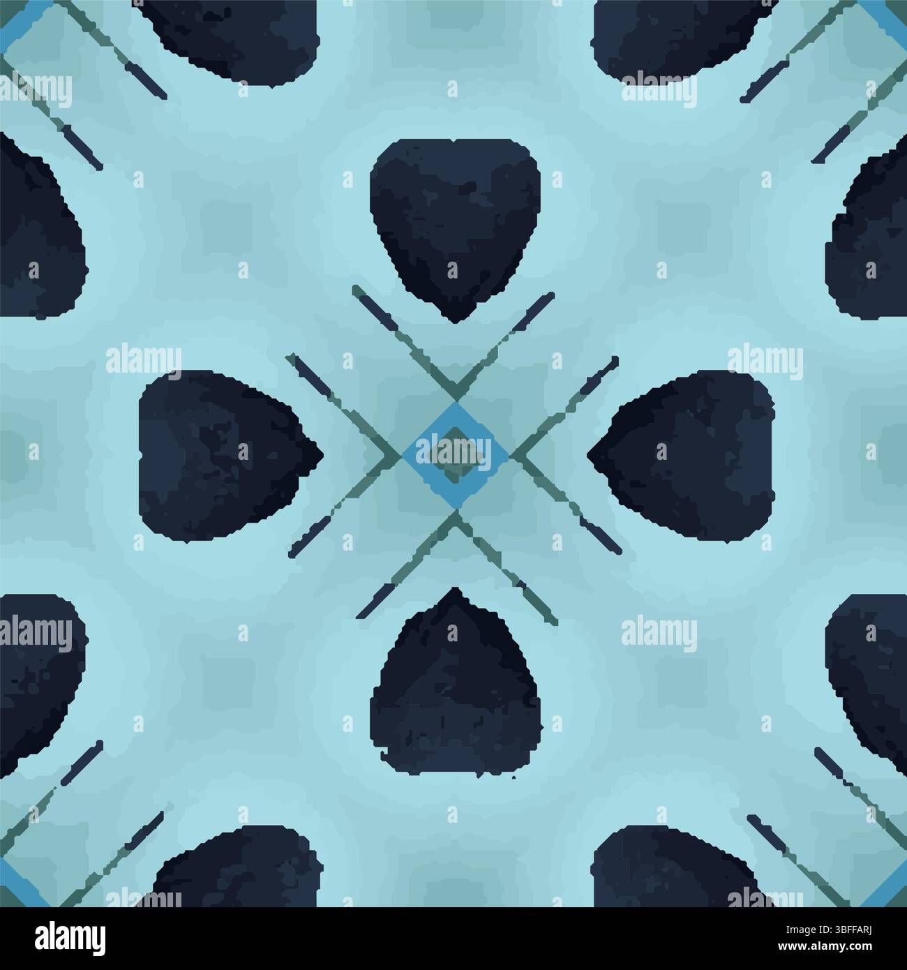 Dynamic pattern of bold blue shapes Stock Vector Images - Alamy