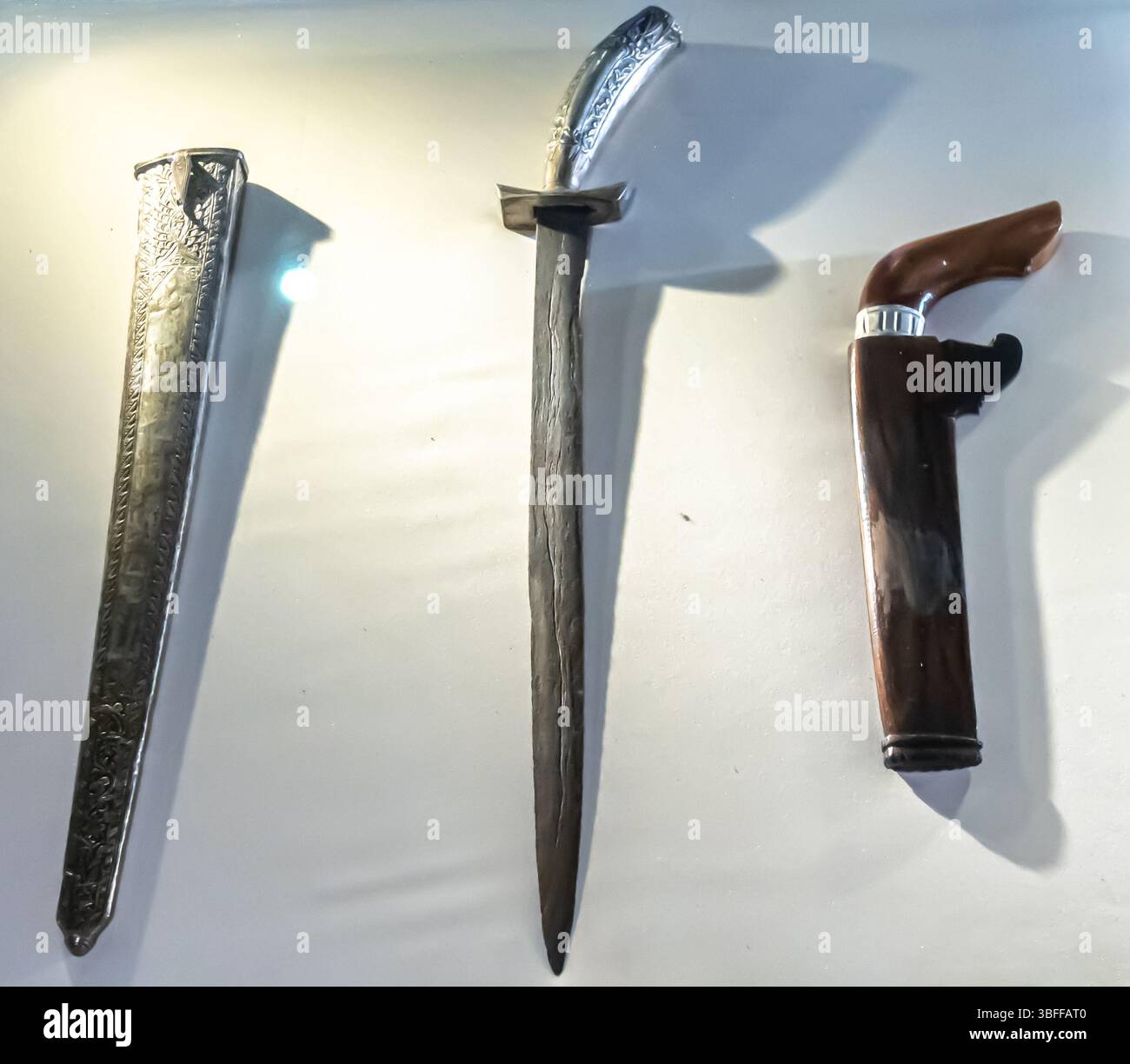 Badik or badek, short weapon shaped like a knife, Malaysia Stock Photo ...