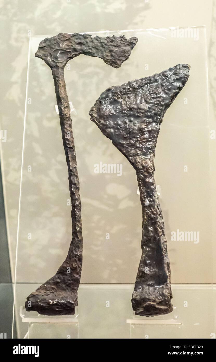 Iron tools Tulang Mawas, a long-shafted socketed iron ax, Iron age ...