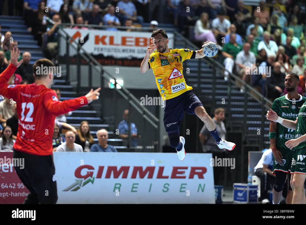 Wetzlar, Germany, June 1st 2025: Patrick Groetzki ( 24 Rhein-Necker-Löwen) Anadin Suljakovic ...