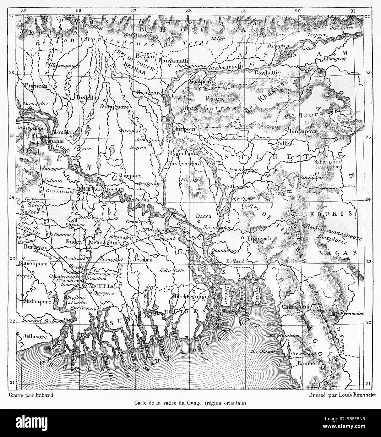 Old bengal map hi-res stock photography and images - Alamy