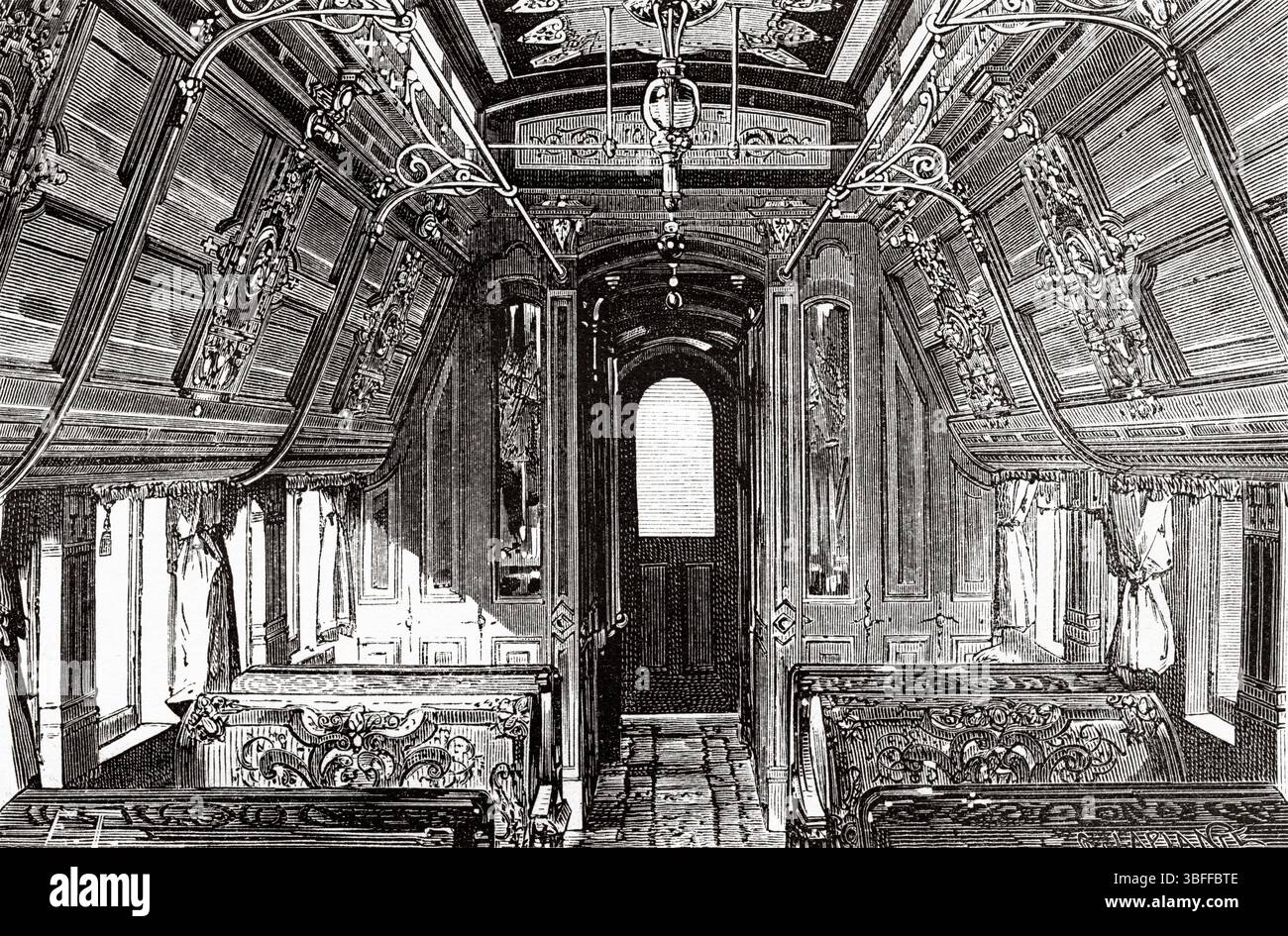 The Pullman Sleeping Car. United States of America. Drawing by Emile ...