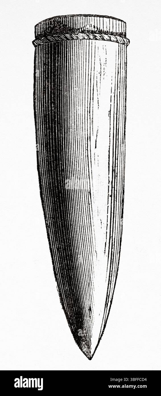 Cone of quartz worn in the lip used by Mittoo-Madi people, South Sudan ...