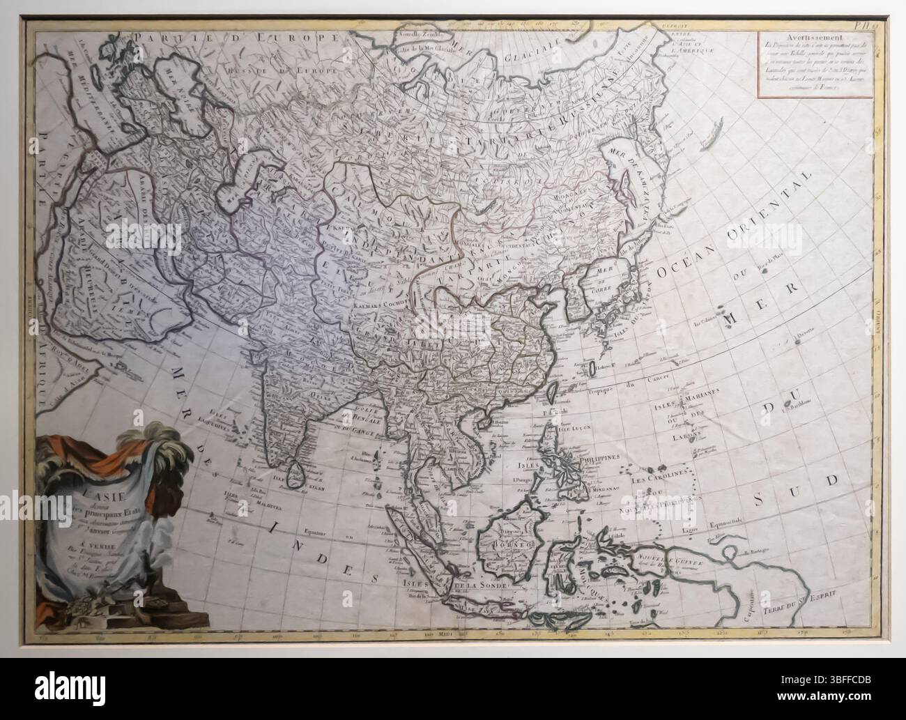 Map by Jean Janvier (France) "Asia divided into its main states" (1746 ...