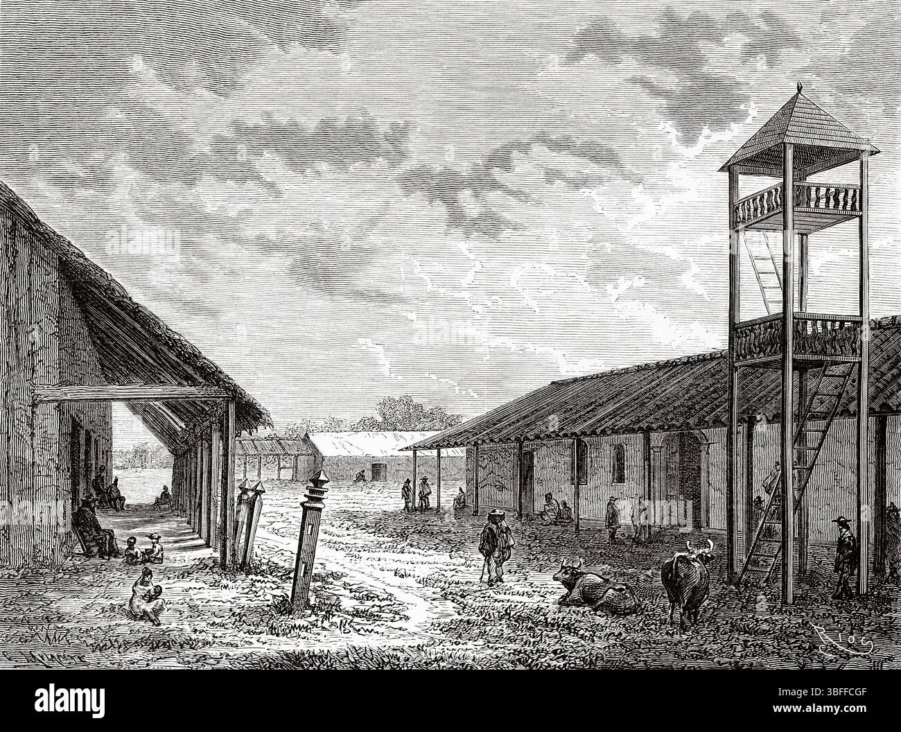 Old church and palace at Itapé city, Paraguayan municipality located ...