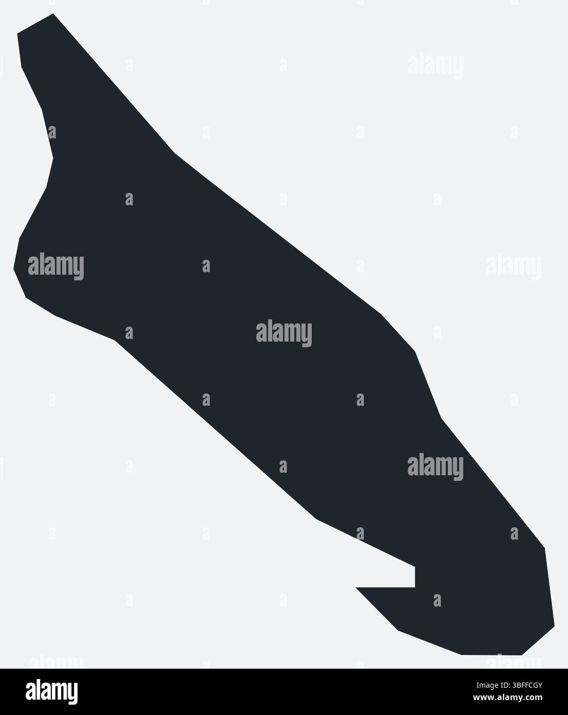 Aruba map. Just a simple border map. Shape of the country. Flat blank ...