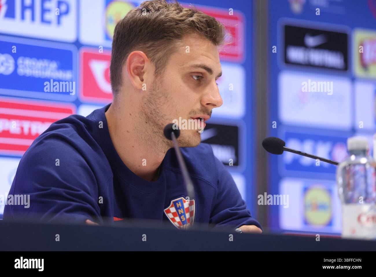 Rijeka, Croatia. 01st June, 2025. Josip Stanisic of Croatia speaks on a ...