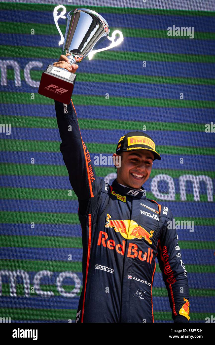 LINDBLAD Arvid (gbr), Campos Racing, Dallara F2 2024, portrait during ...