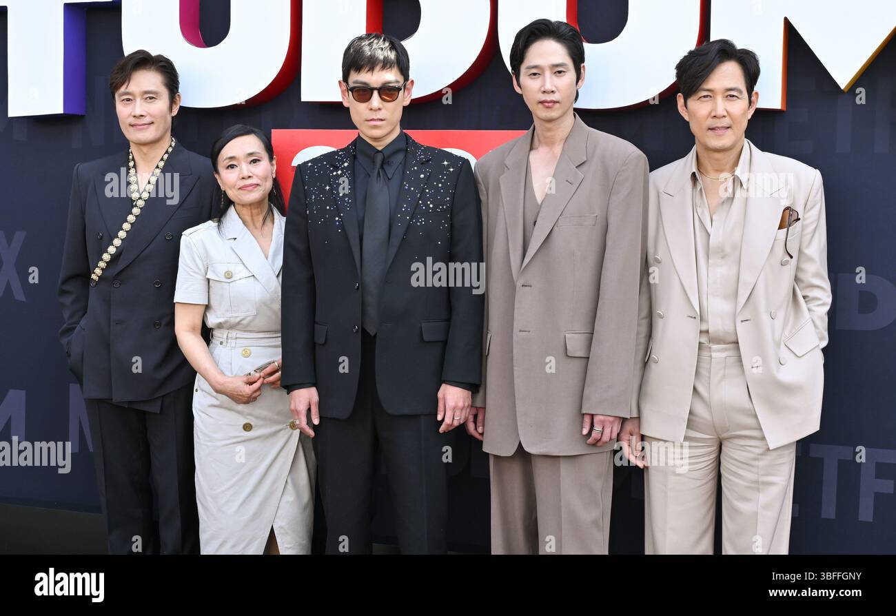 Los Angeles, USA. 31st May, 2025. Lee Byung Hun, Kang Ae-Sim, Choi ...