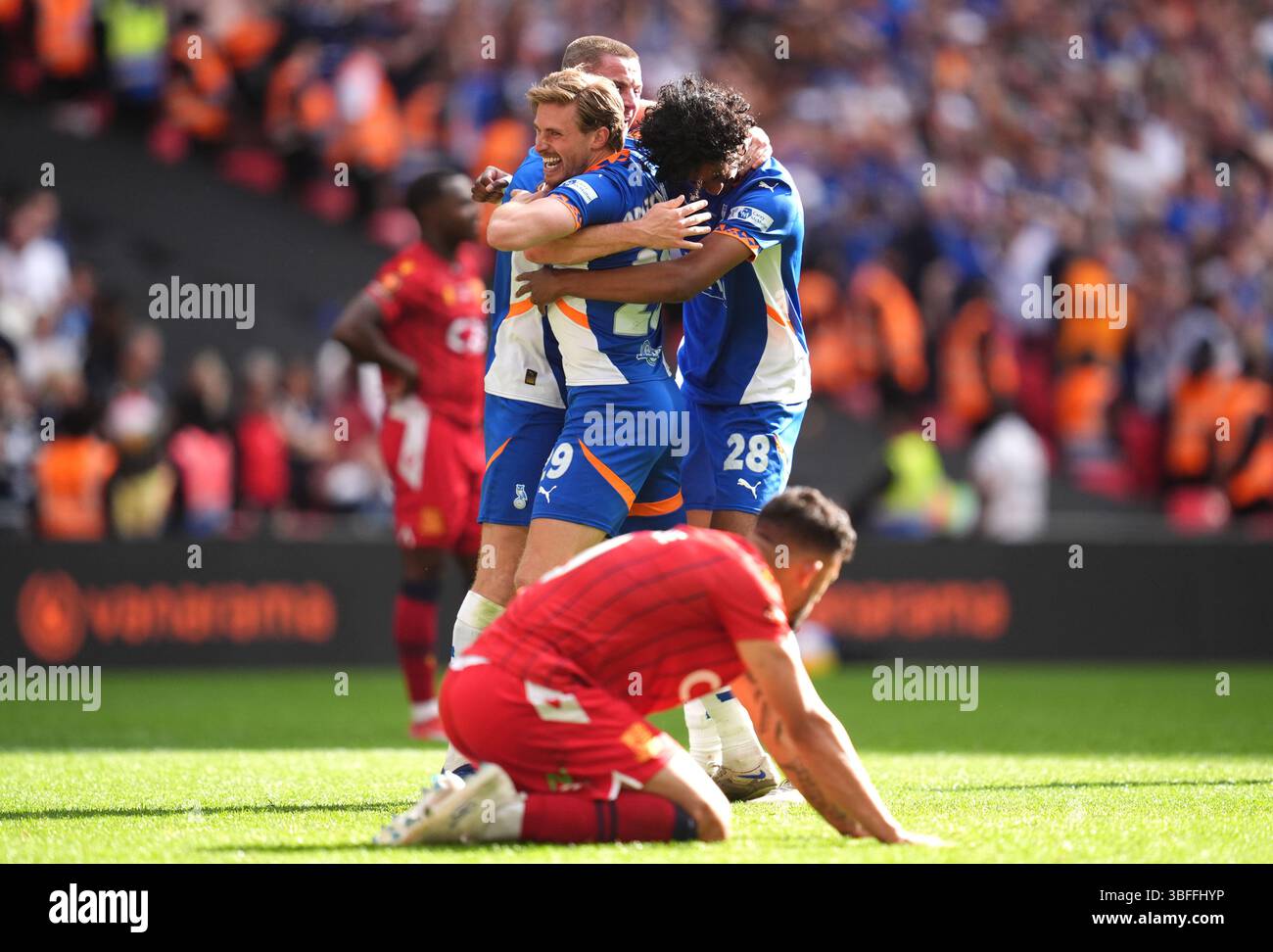 Oldham Athletic's Jordan Rossiter, Joe Pritchard and Vimal Yoganathan ...