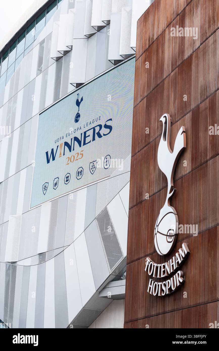 Tottenham Hotspur Stadium, home to Tottenham Hotspur Football Club, Spurs, with UEFA Europa ...