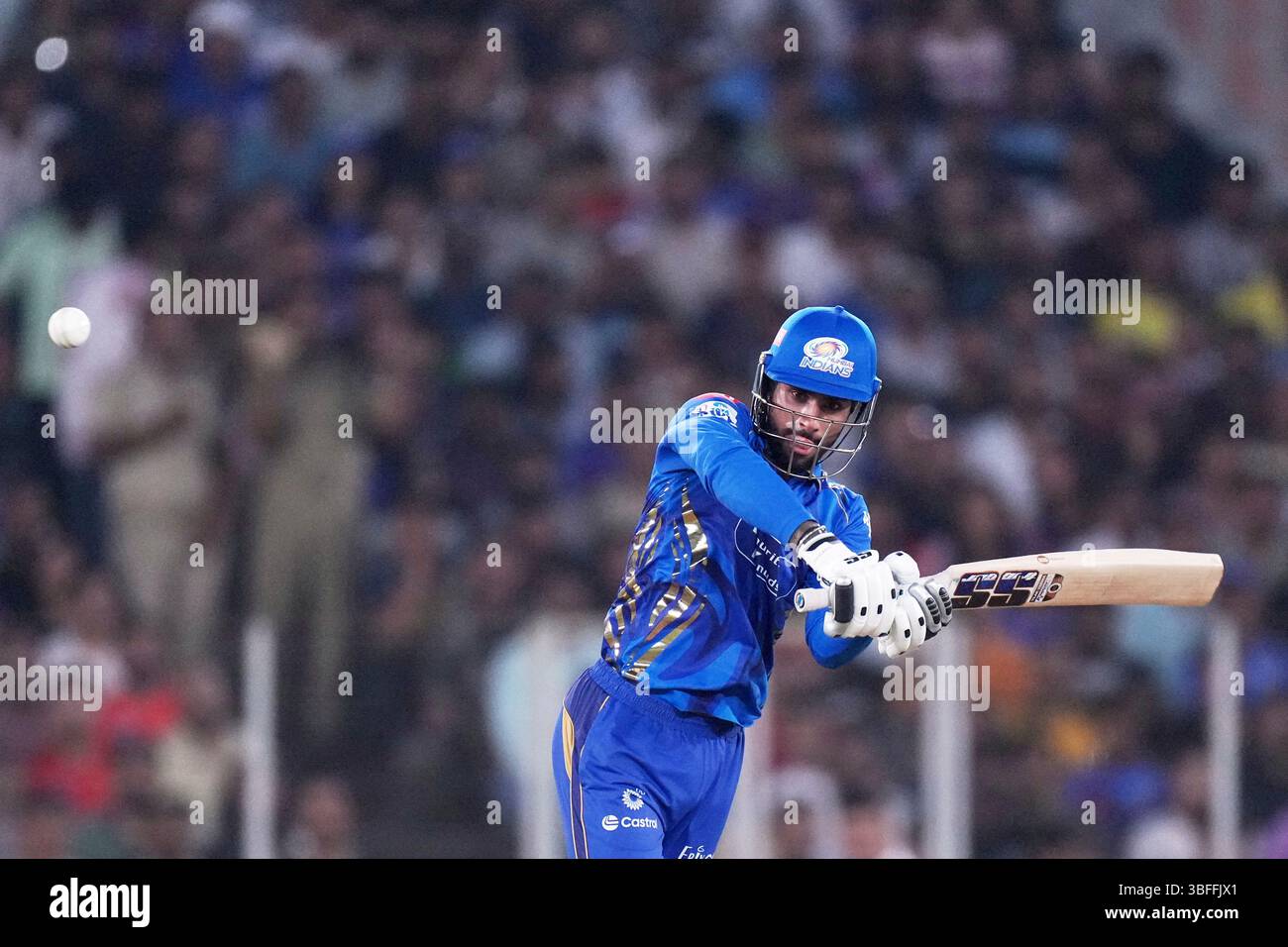 Mumbai Indians' Tilak Verma plays a shot during the Indian Premier ...
