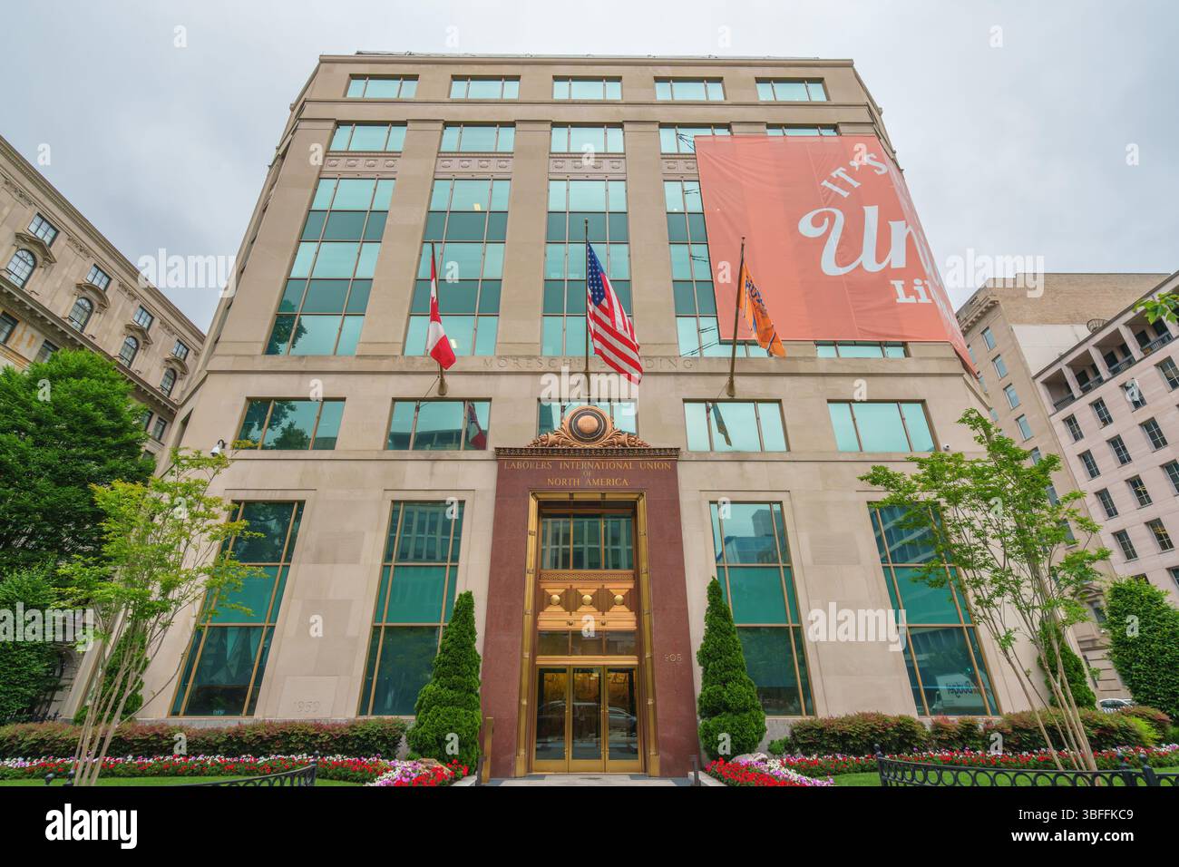 Washington D.C., USA - May 21, 2025. Union building with glass windows ...