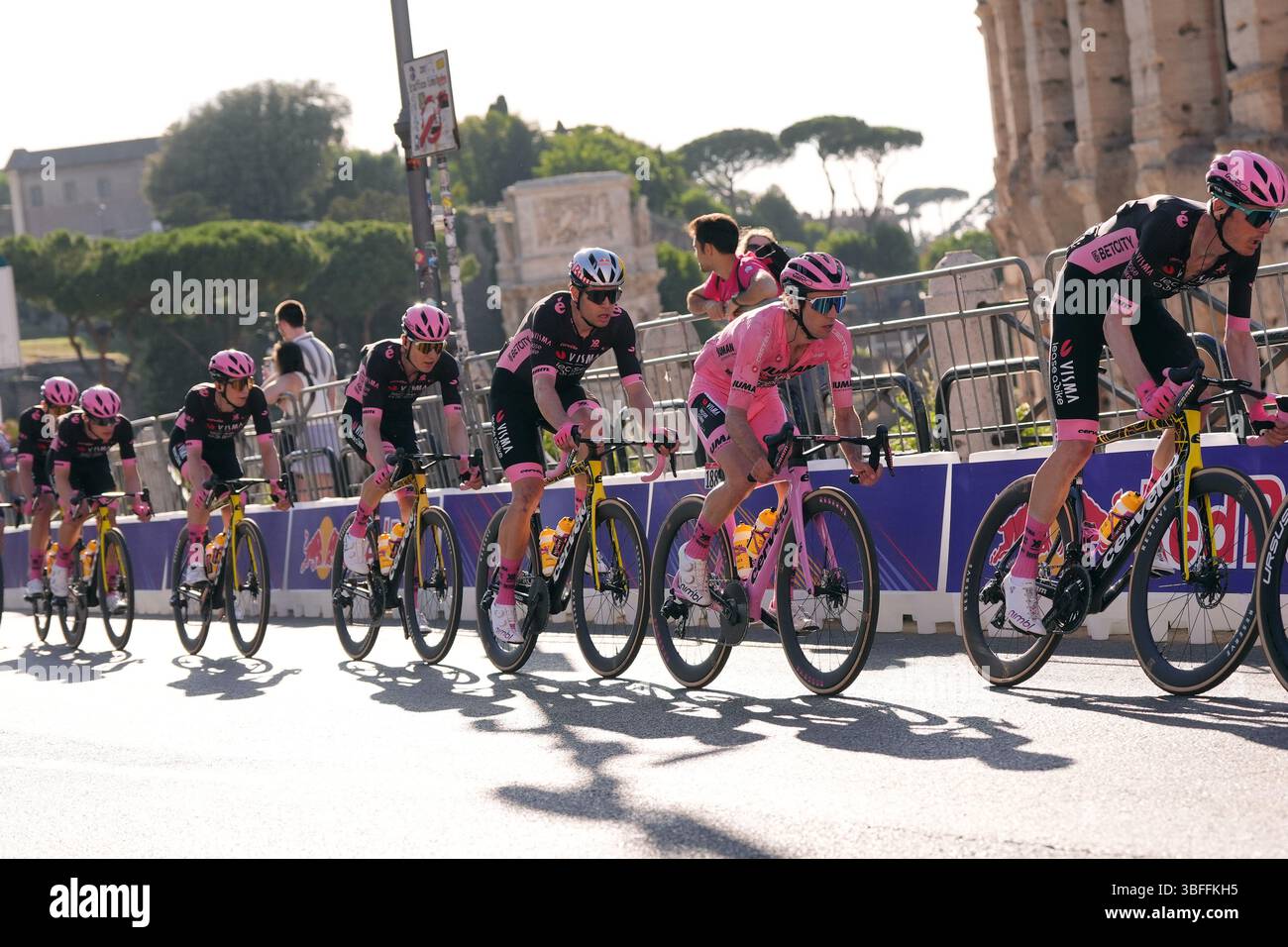 Britain's Simon Philip Yates of Team Visma | Lease A Bike pink jersey ...