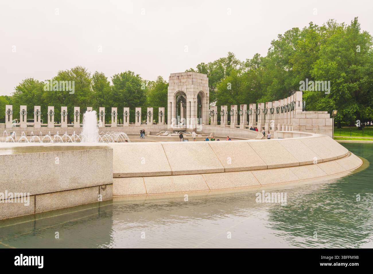 Washington D.C., USA - May 21, 2025.Central pavilion of World War II ...